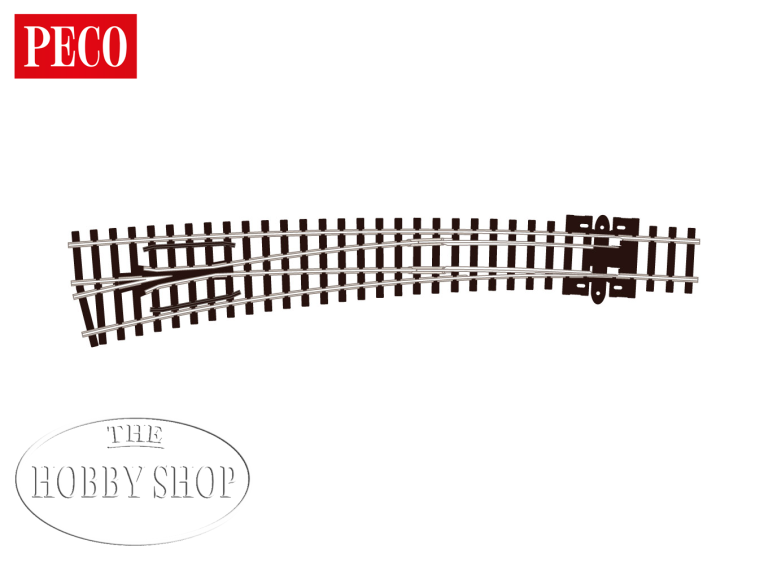 Peco N Streamline Curved Turnout Left Large Radius - The Hobby Shop