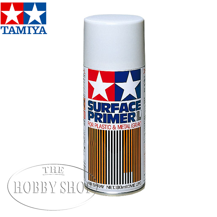 Tamiya Surface Primer L Grey Spray (180ml) - The Hobby Shop