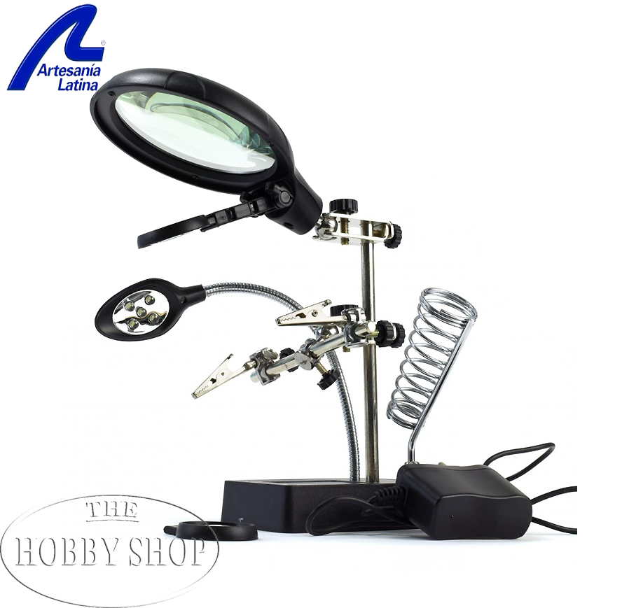 Artesania 3rd Hand Helper With Magnifier & Clamps - The Hobby Shop