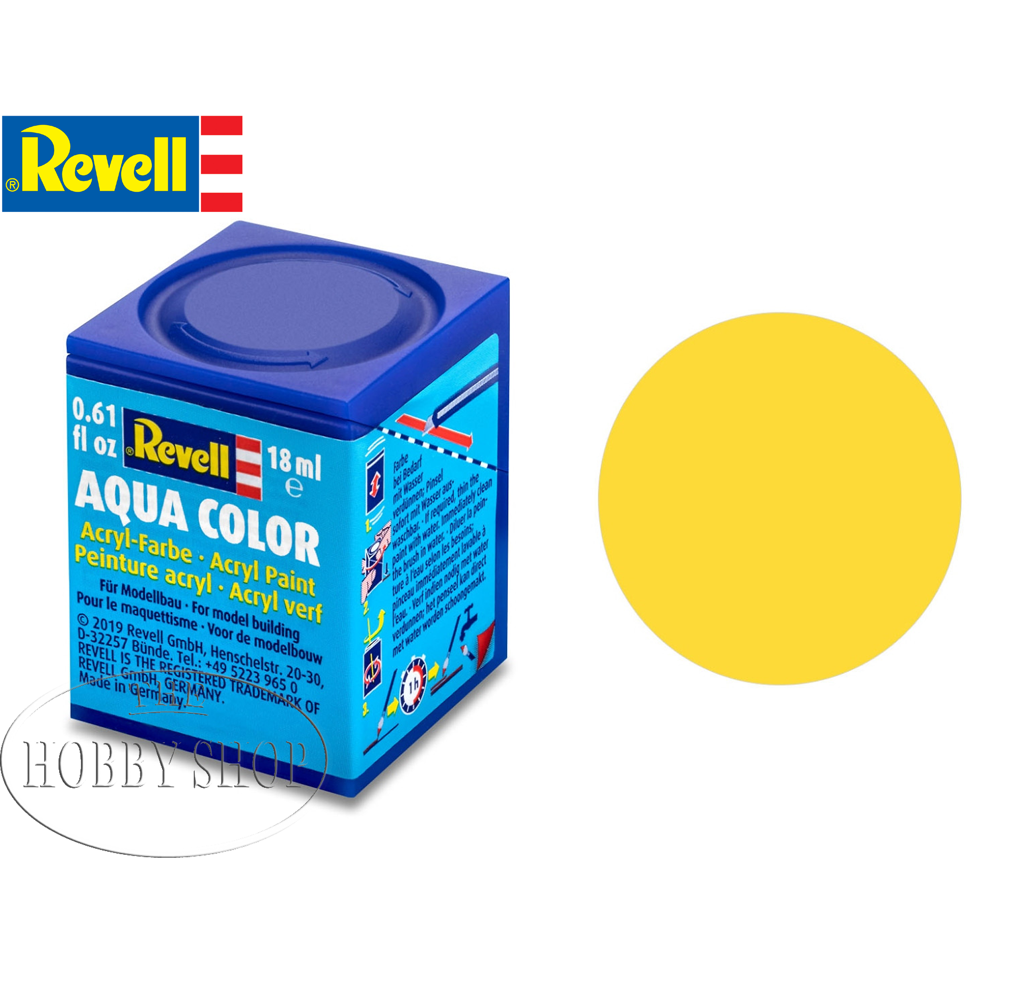 Revell 15 Matt Yellow Acrylic - The Hobby Shop