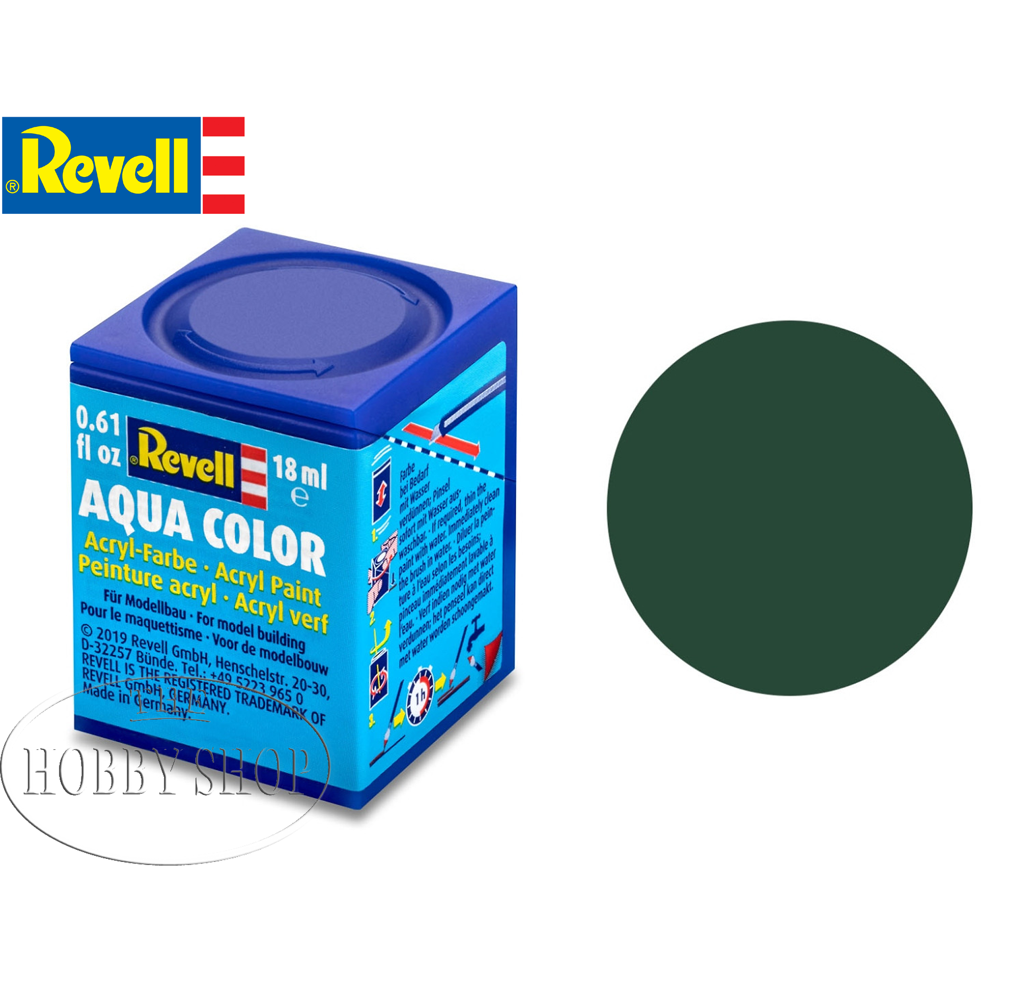 Revell 68 Matt RAF Dark Green Acrylic - The Hobby Shop