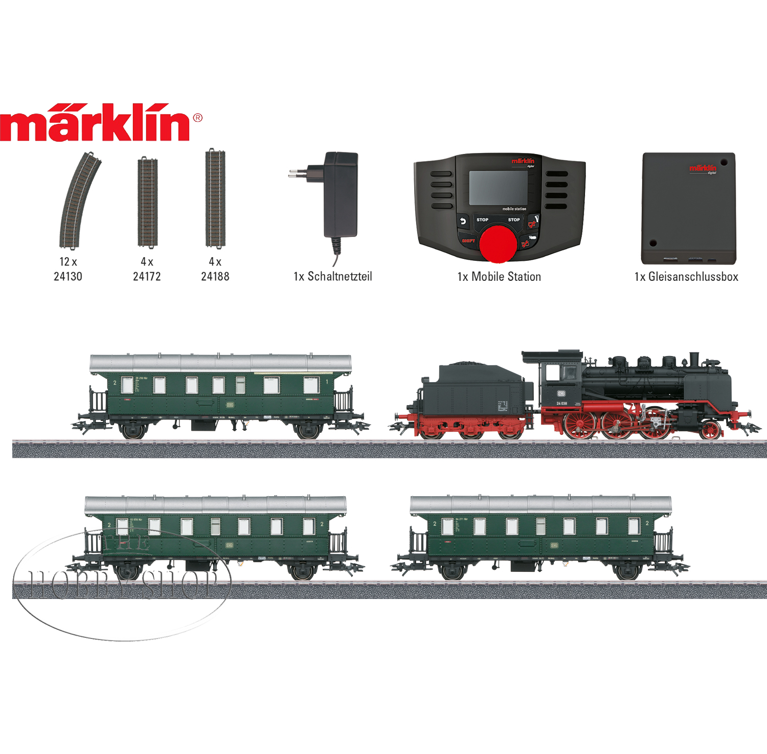 Marklin 1/87 Branch Line Class 24 Digital Starter Set with Sound - The ...