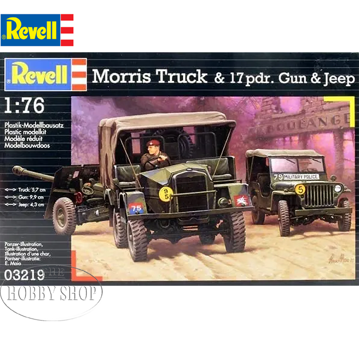 Revell 1/76 Morris truck & 17pdr Gun & Jeep - The Hobby Shop